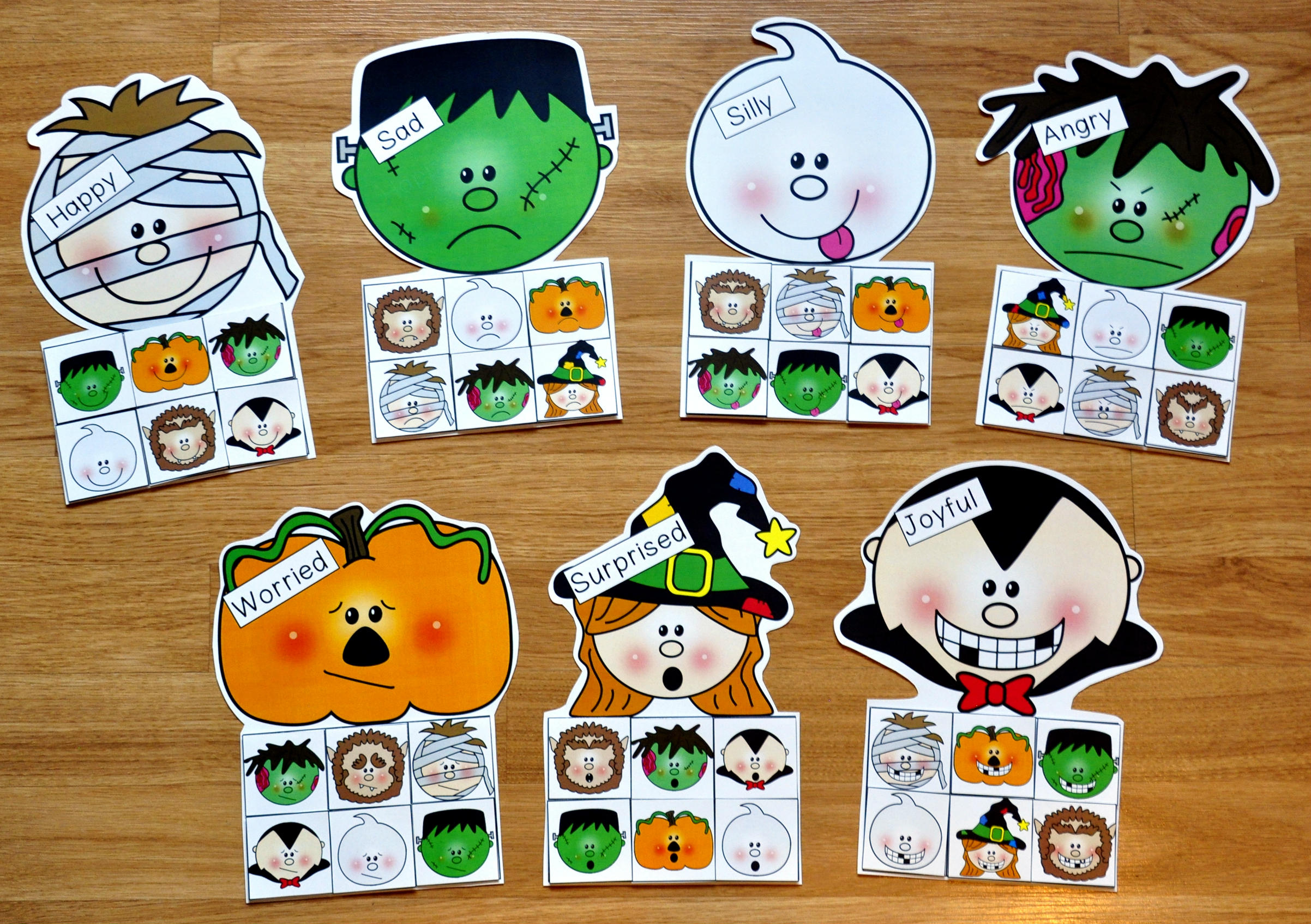 Halloween Emotions Sorting Mats - $3.50 : File Folder Games at File ...