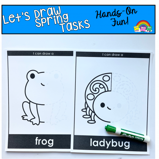 Let's Draw Spring Fine Motor Activities - $3.00 : File Folder Games at ...