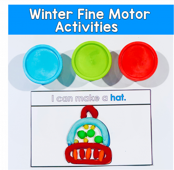 Winter Play Dough Mats, Fine Motor Activities For Preschool - $3.50 ...