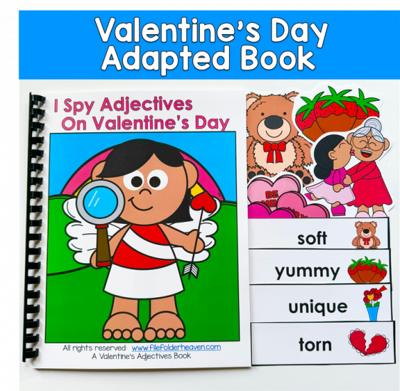 I Spy Adjectives On Valentine's Day - $3.50 : File Folder Heaven ...