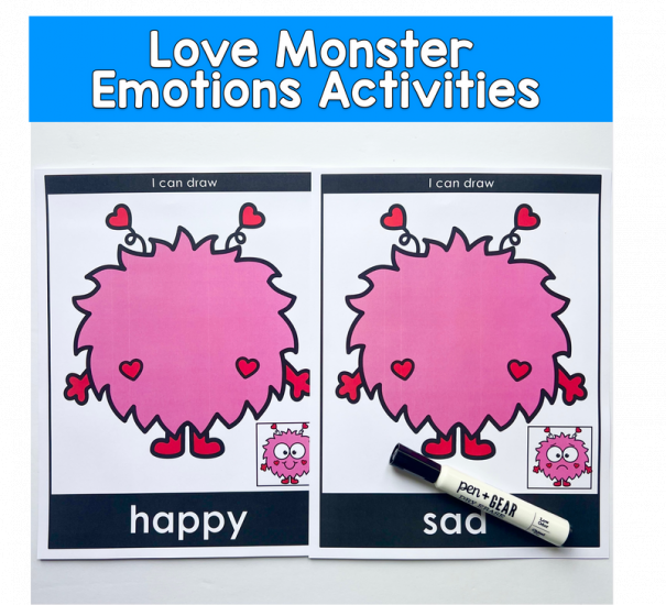 Let's Draw Love Monster Emotions - $3.50 : File Folder Heaven ...