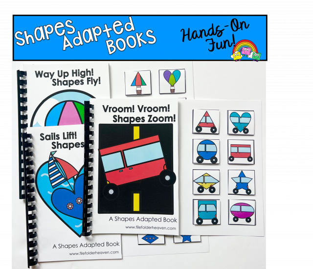 Shapes Adapted Books - $4.50 : File Folder Heaven - Printable, Hands-On ...