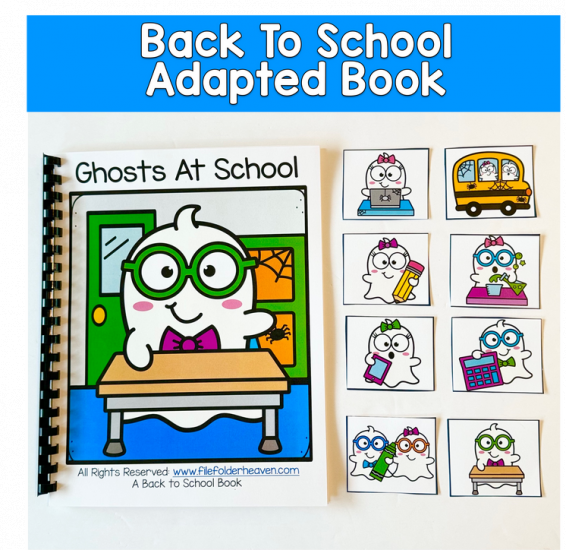 Ghosts At School Adapted Book - $3.50 : File Folder Heaven - Printable ...