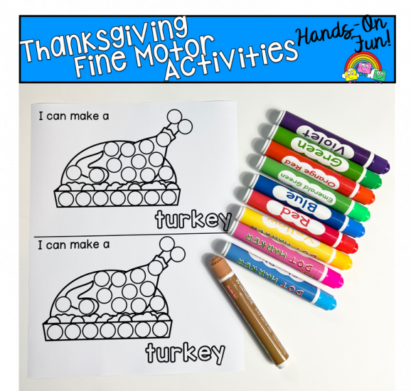 Thanksgiving Fine Motor Dot Marker Activities - $3.00 : File Folder ...