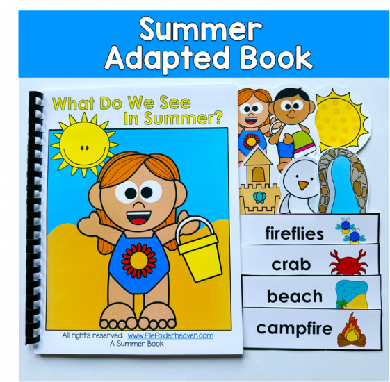 Summer Adapted Book: What Do We See In Summer - $3.50 : File Folder ...