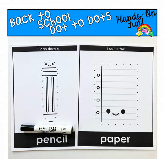 Back To School Dot to Dot Fine Motor Activities - $3.50 : File Folder ...