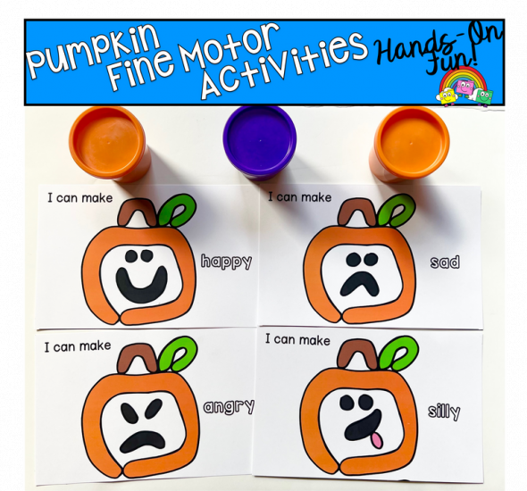 Pumpkin Emotions Play Dough Activities - $3.00 : File Folder Games at ...