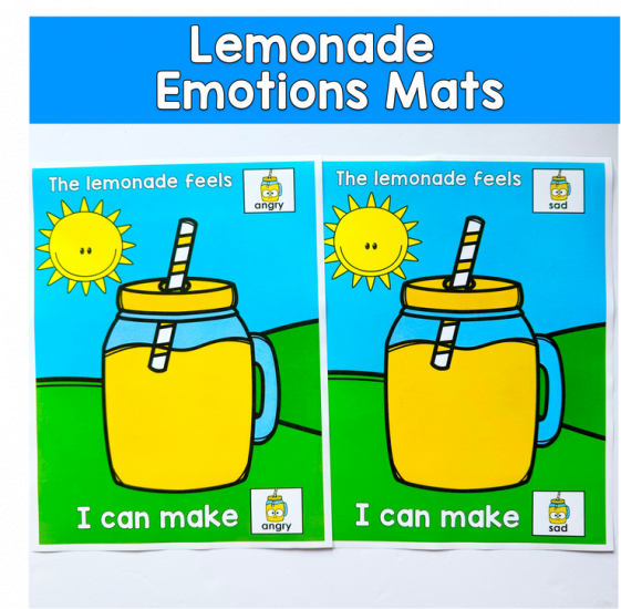 Lemonade Emotions Mats - $3.00 : File Folder Heaven - Printable, Hands ...