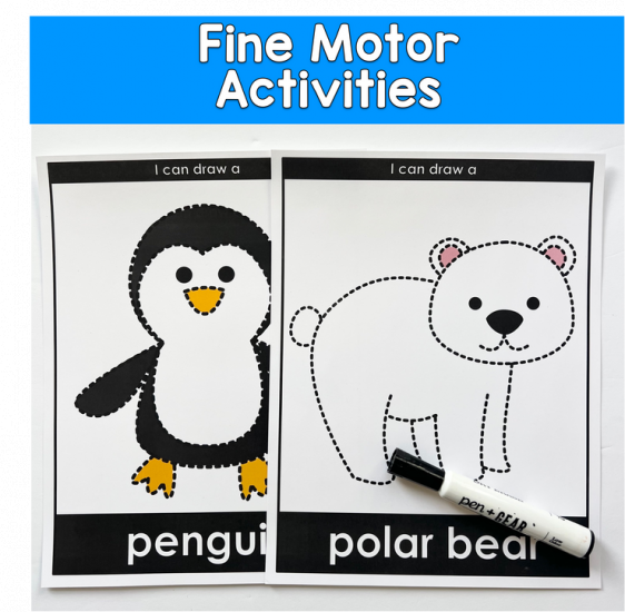 Lets Draw Polar Animals Fine Motor Activities - $3.00 : File Folder ...