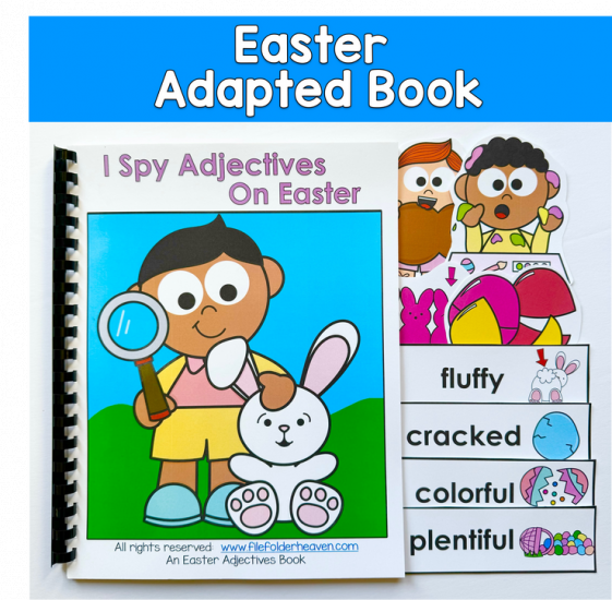 Easter Adapted Book: I Spy Adjectives On Easter - $3.50 : File Folder ...