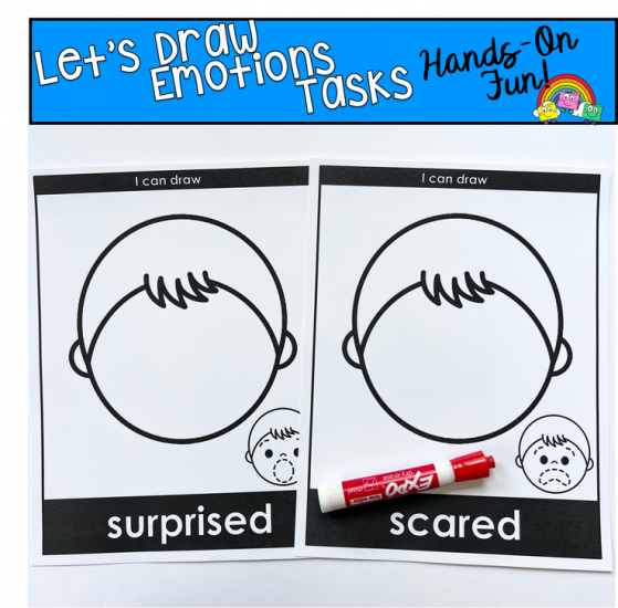 Let's Draw Emotions Fine Motor Activities - $4.00 : File Folder Heaven ...
