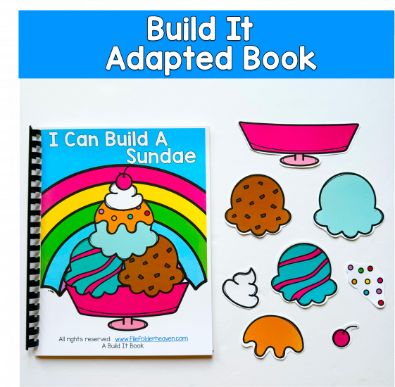 I Can Build A Sundae 3 Adapted Book - $3.50 : File Folder Heaven ...