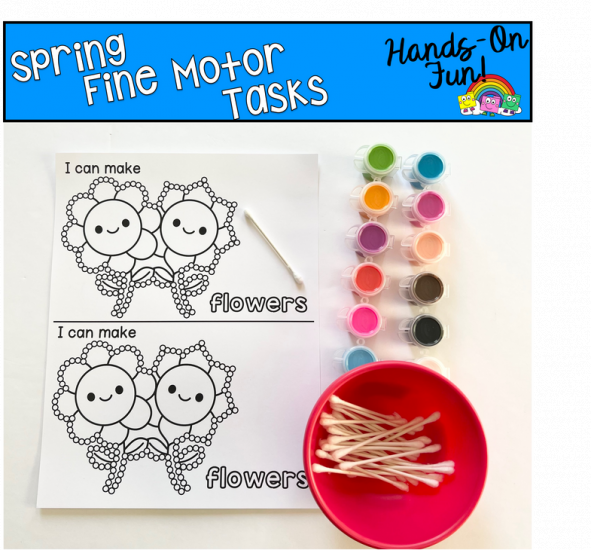 Spring Fine Motor Q-Tip Activities - $3.00 : File Folder Games at File ...