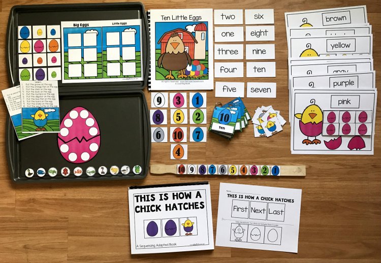 Ten Little Eggs Adapted Book and Activities - $6.00 : File Folder Games ...