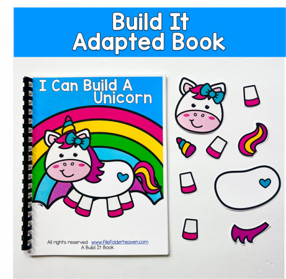 Build It Adapted Book: I Can Build A Unicorn 2 - $3.50 : File Folder ...
