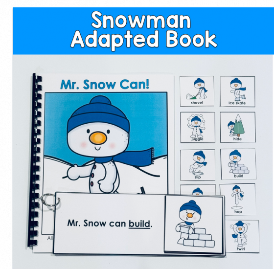 Snowman Adapted Book For Verbs And Core Word CAN - $4.50 : File Folder ...