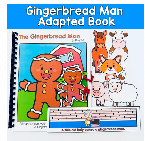 The Gingerbread Man In Rhyme Adapted Book And Activities - $4.50 : File ...