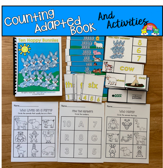 Ten Happy Bunnies Adapted Book And Activities - $4.00 : File Folder ...