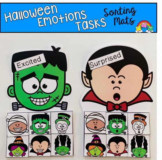 Halloween Emotions Sorting Mats3 - $3.50 : File Folder Heaven ...