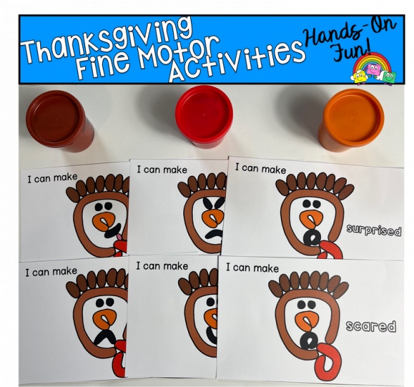 Turkey Emotions Play Dough Mats - $2.50 : File Folder Heaven ...