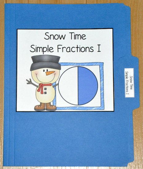Snow Time Simple Fractions I File Folder Game - $1.00 : File Folder ...