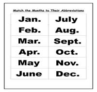 Months of the Year Abbreviations Cookie Sheet Activity - $1.00 : File ...
