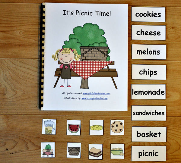 Picnic Time Adapted Book - $3.50 : File Folder Games at File Folder ...