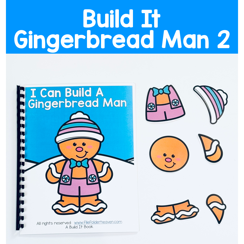 Build It Adapted Book: I Can Build A Gingerbread Man 2 | File Folder Heaven