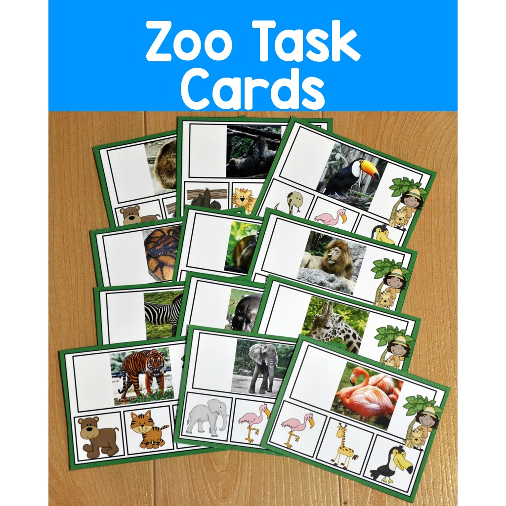 Zoo Task Cards | File Folder Heaven